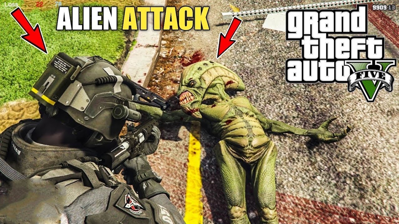 OH SHIT !! // NOT AGAIN ALIEN ATTACK ON MICHEAL // skgamerz - YouTube