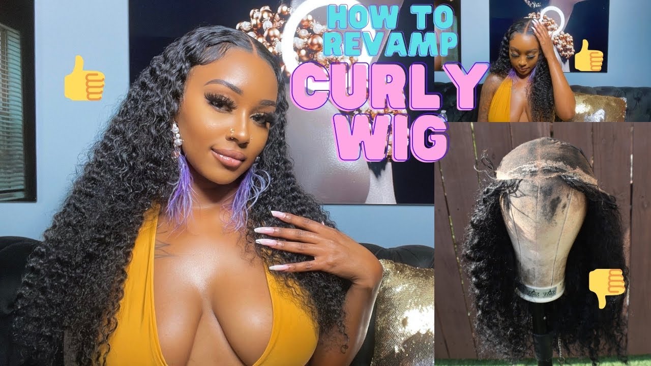 How To Revamp Curly Wig Full Tutorial Yolissas Hd Wig Youtube