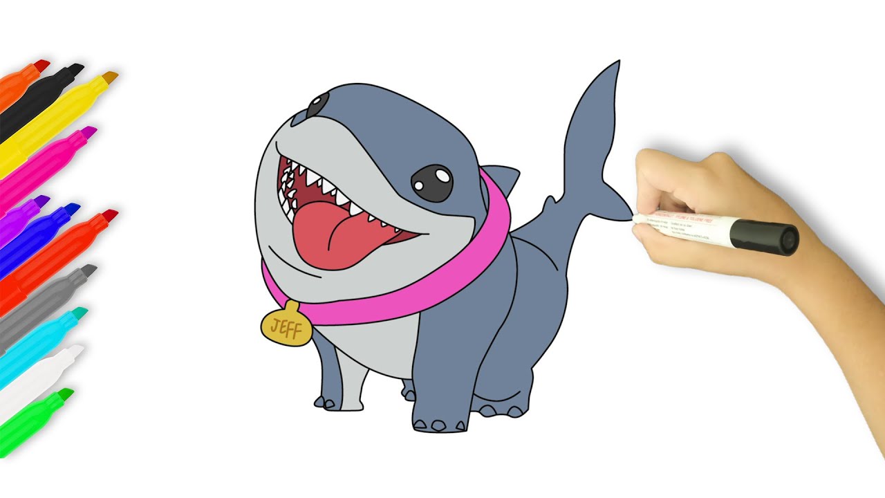 How to Draw Jeff the Landshark | Marvel Rivals - YouTube