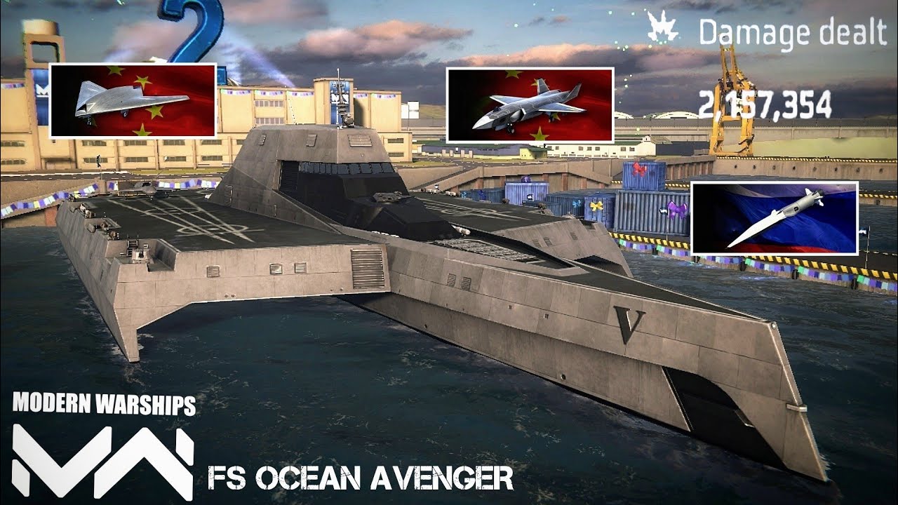 MODERN WARSHIPS:FS Ocean Avenger- using FH-97A & Gongji-11 Sharp Sword ...