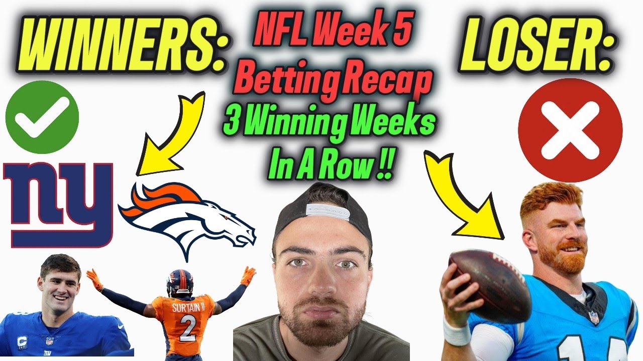 NFL WEEK 5 BETTING RECAP | We Went 2-1 ! ANOTHER Winning Weekend ...