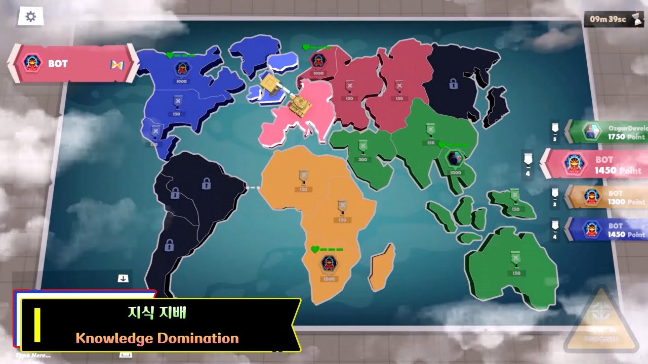 지식 지배 ( Knowledge Domination ) 모두의 마블에 지식 전략을 추가해 배틀을 즐기는멀티플레이 게임 - YouTube