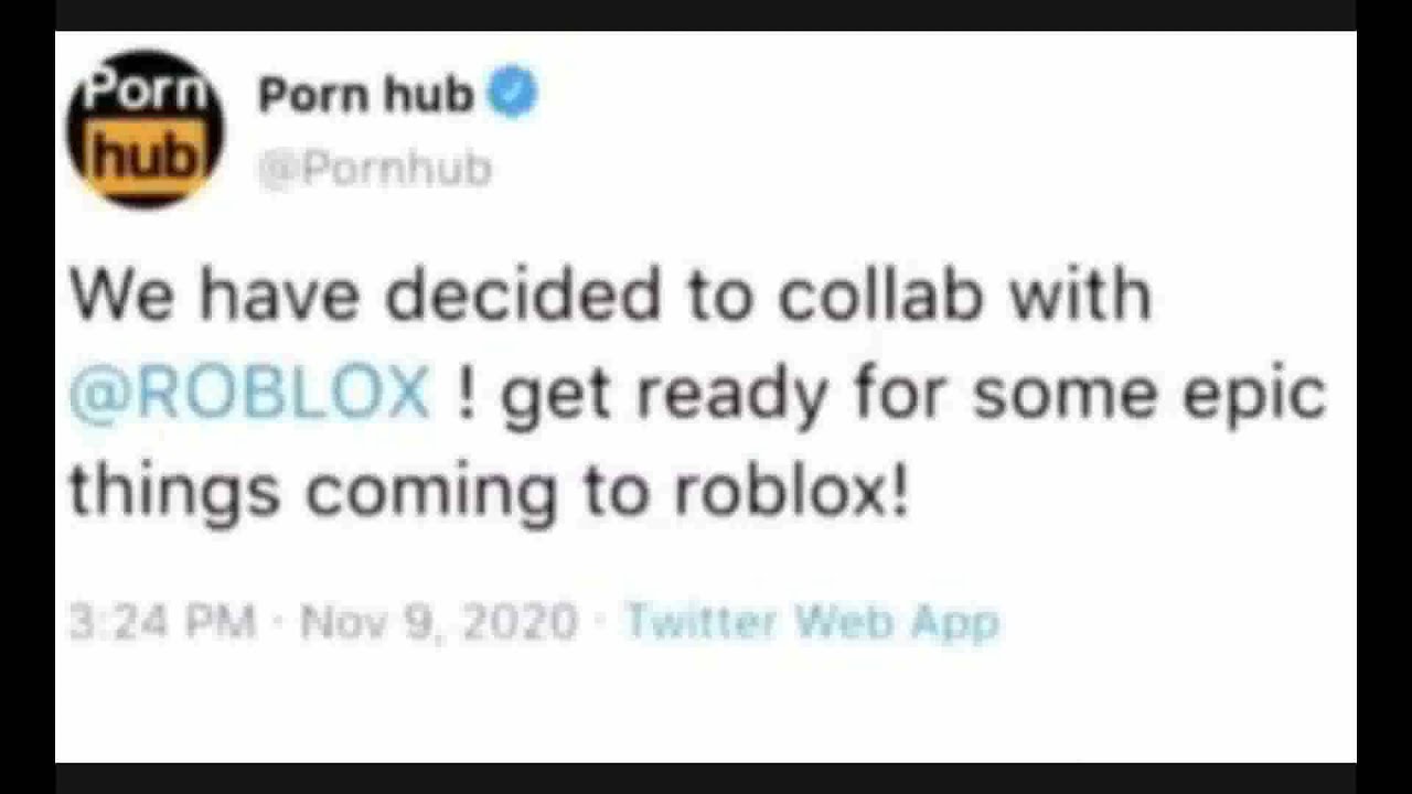 ROBLOX COLLAB WITH PORN HUB - YouTube