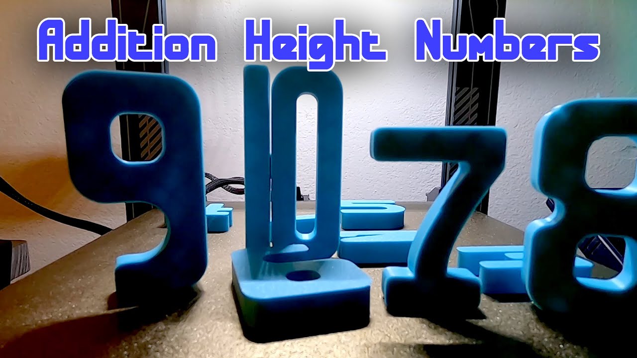 Same Height Numbers (Addition Helper for Kids) - 3D Print Timelapse ...