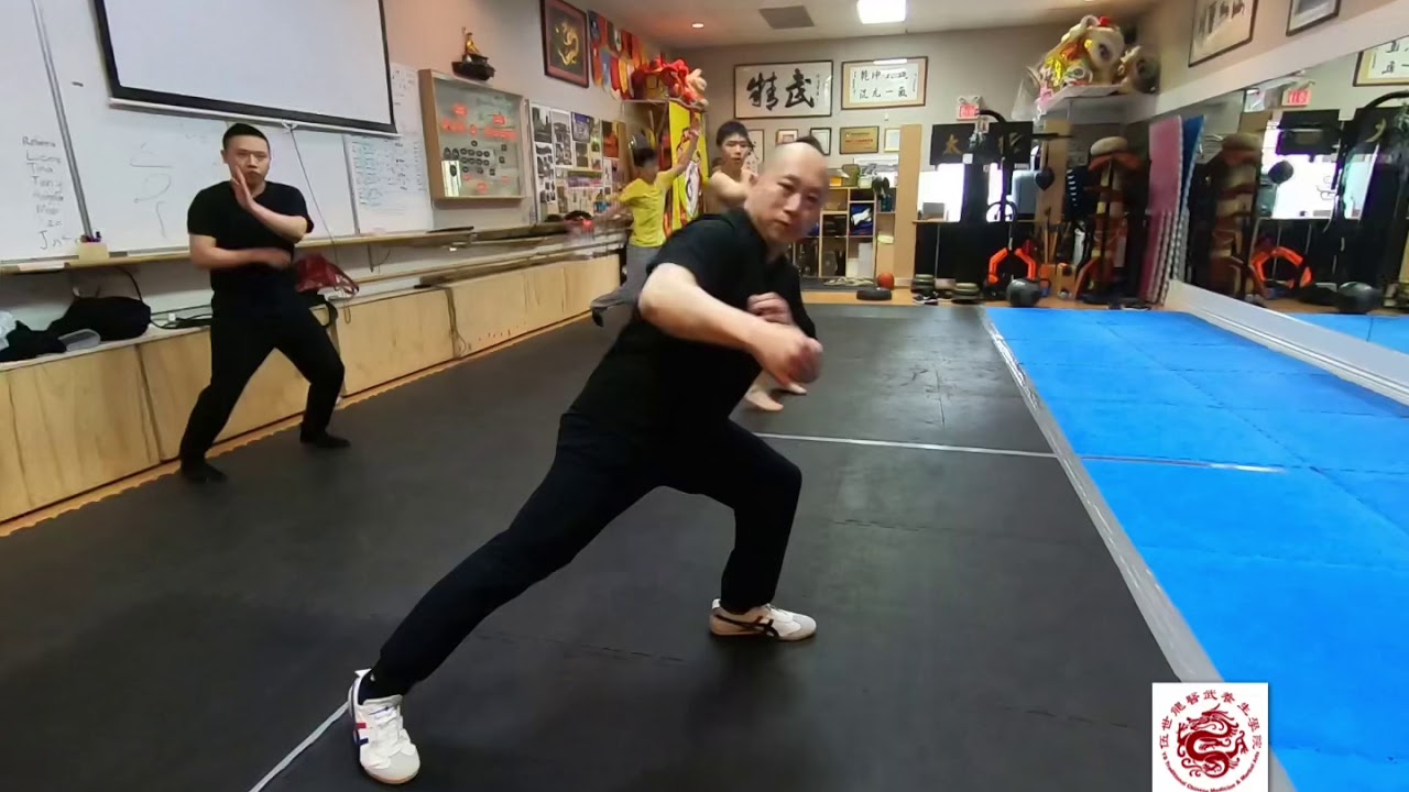 Teaching praying mantis Kungfu + my two students sparring - YouTube