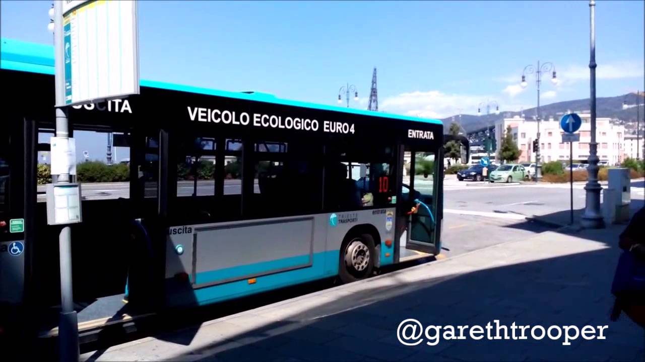 Trieste,Italy:Trieste Trasporti buses at bus terminal Piazza Tommaseo ...