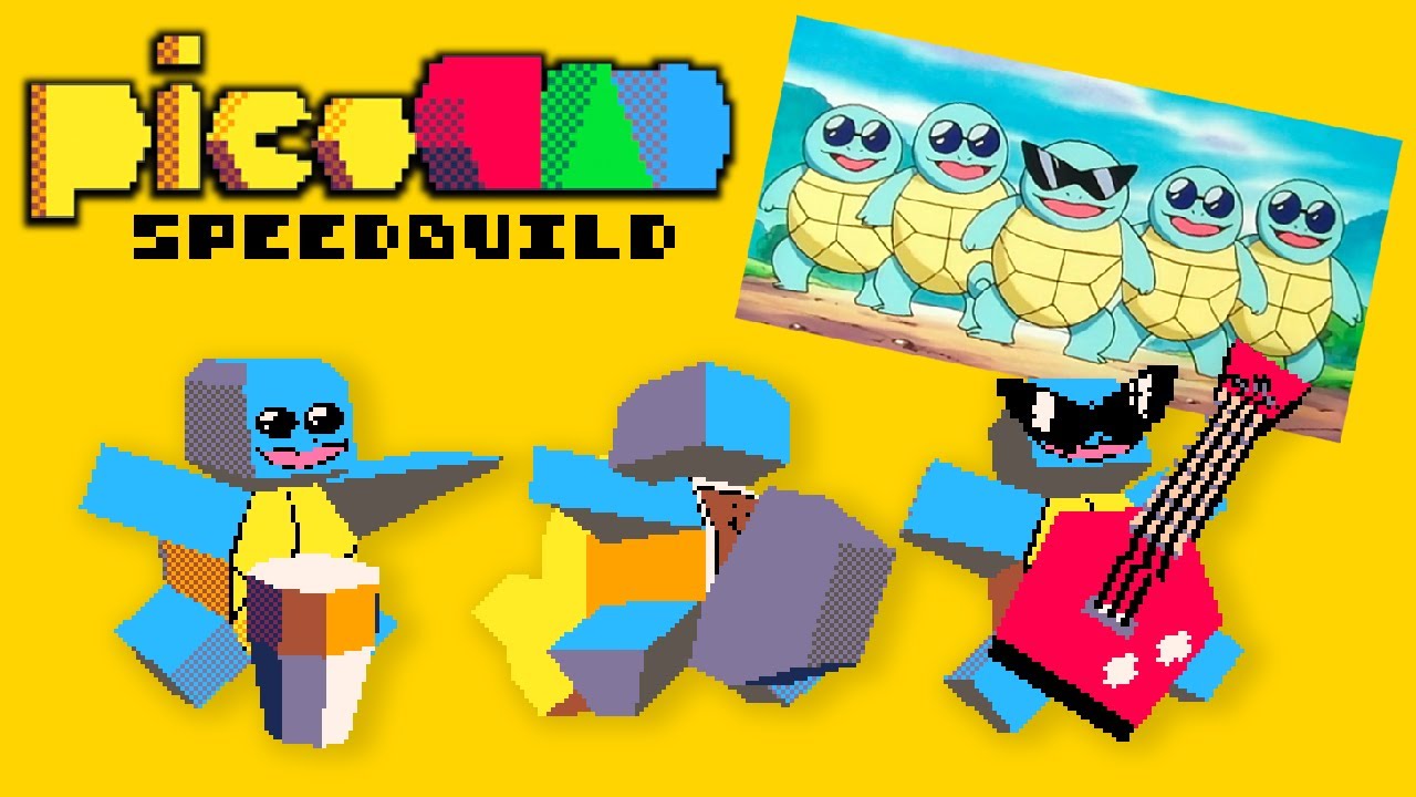 “Squirtle Squad” Low-Poly Model Speedbuild | picoCAD Jam 65 - YouTube