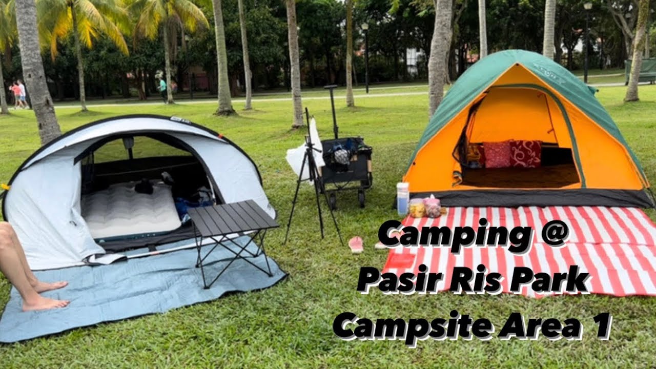 🇸🇬 Pasir Ris Park Camping at Campsite Area 1 - YouTube