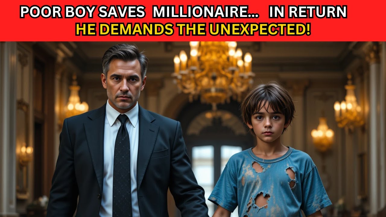 A POOR BOY'S BRAVE ACT SAVED A MILLIONAIRE—IN RETURN, HE DEMANDED THE MOST UNEXPECTED THING ...