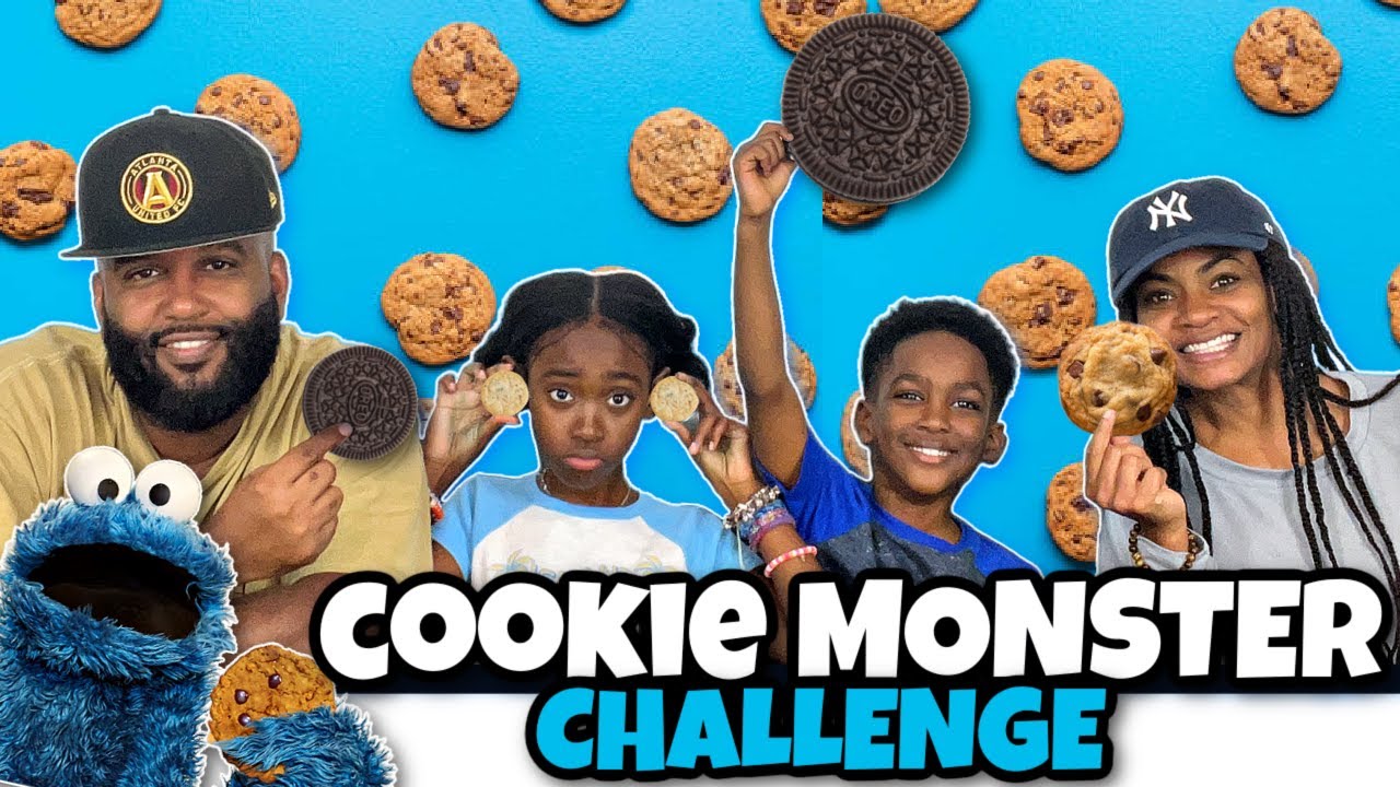 COOKIE MONSTER CHALLENGE *TOO FUNNY* | THE A PLUS FAMILY - YouTube