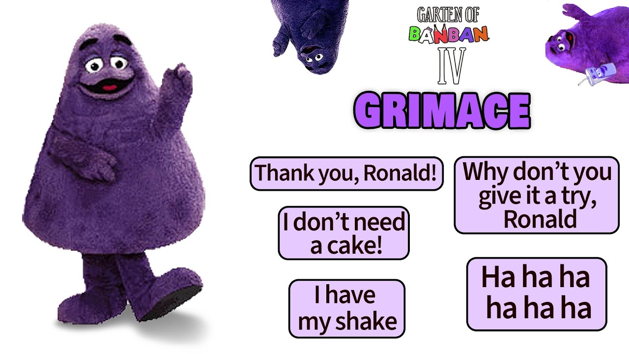 I MADE GRIMACE + Garten of Banban 4 SOUNDBOARD ALL VOICE LINES From ...