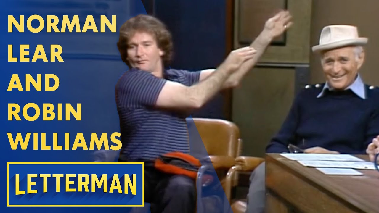 Robin Williams Crashes Norman Lear's Interview | Letterman - YouTube