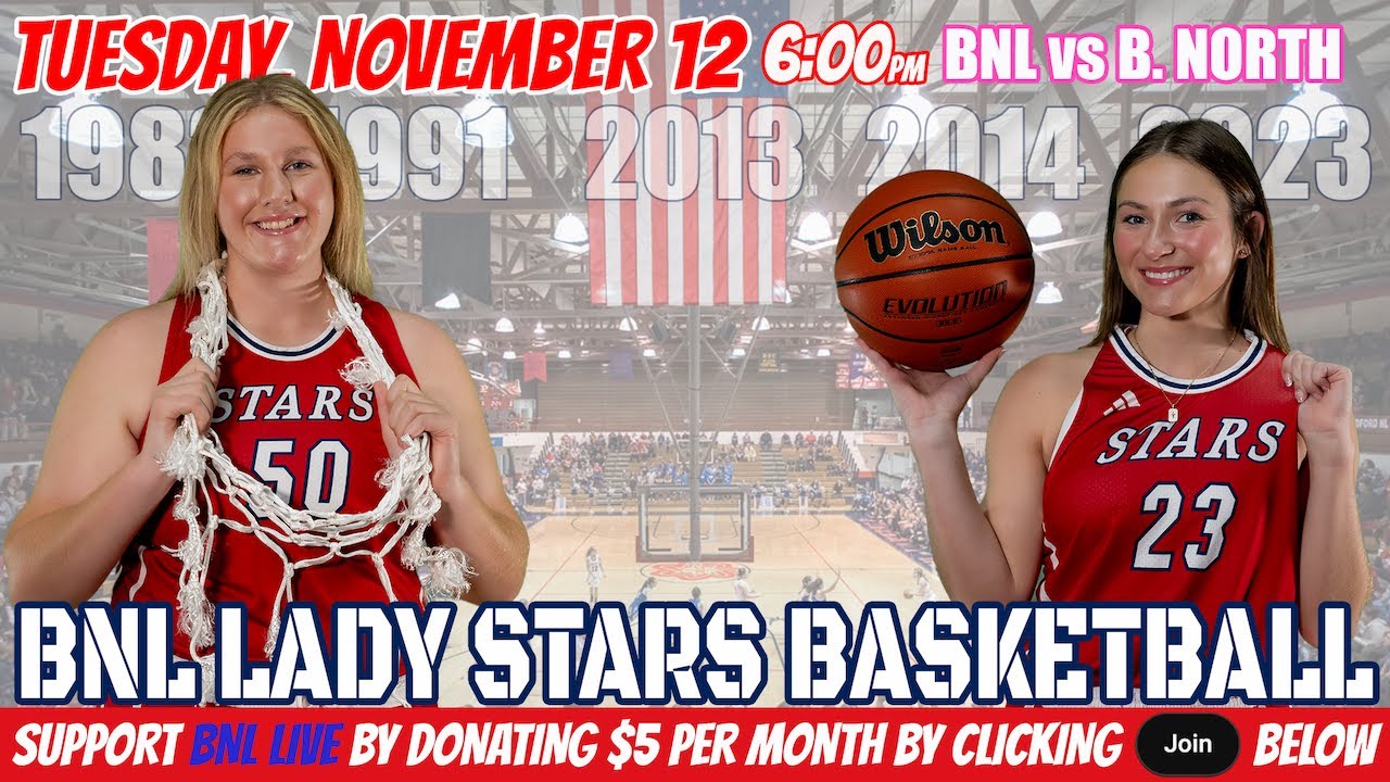 BNL LIVE: BNL LADY STARS BASKETBALL vs Bloomington North - YouTube