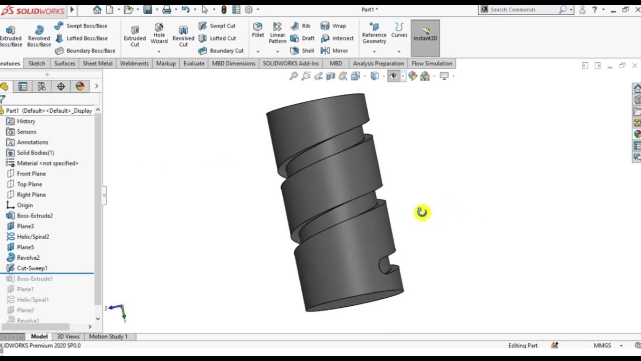 SOLIDWORKS Swept Cut With Solid Profile YouTube solidworks-swept-cut-with-solid-profile-youtube
