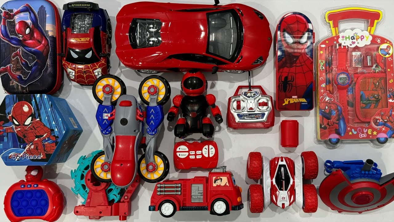 Ultimate Red Colour Toy Collection, RC Car, Pencil Box, RC Robot ...