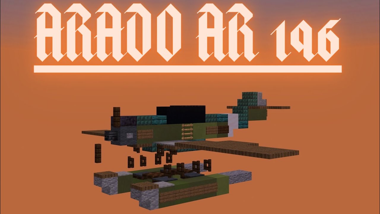 Minecraft: How to build a Seaplane in Minecraft (Arado Ar 196) Minecraft Seaplane Tutorial - YouTube