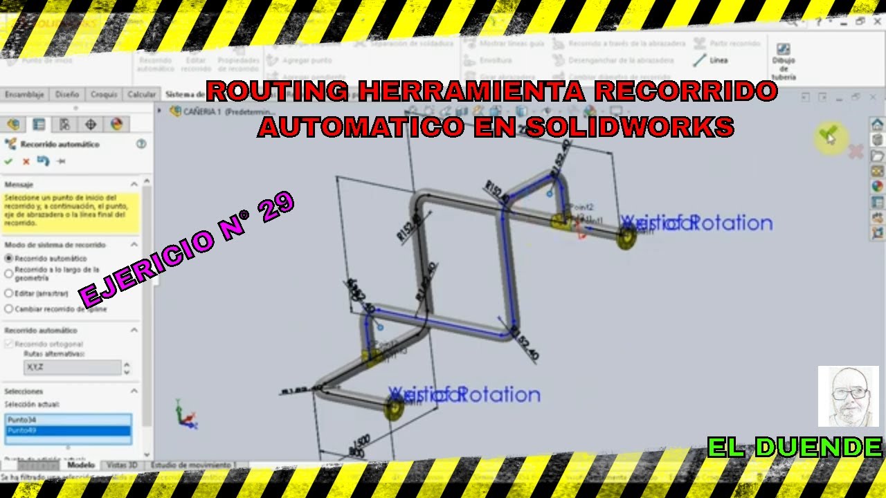 ROUTING AUTOMATICO EN SOLIDWORKS 2016 - YouTube