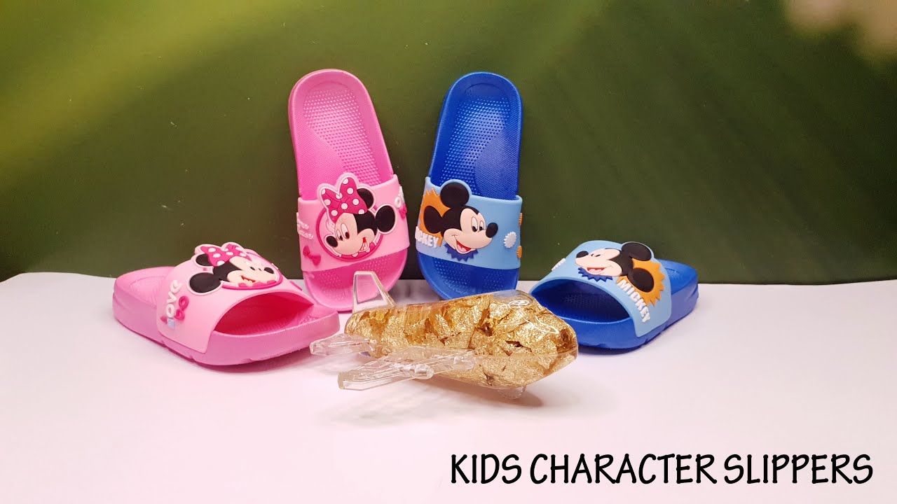 KIDS CHARACTER SLIPPER - YouTube
