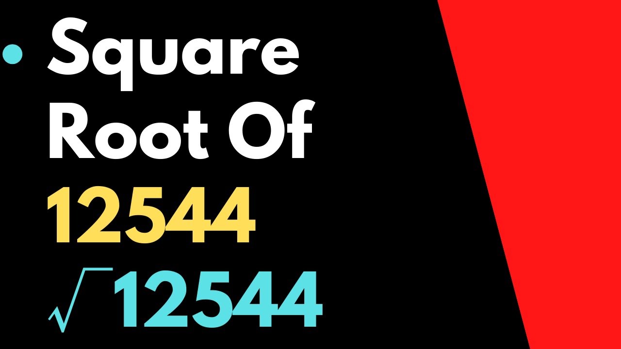 Square Root Of 12544 In Hindi 12544 YouTube