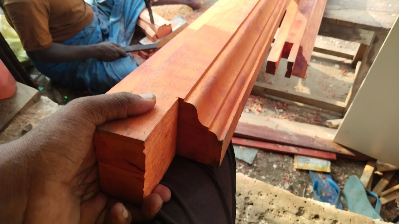 Main Door frame padauk wood natural Color#shorts #short #woodworking # ...