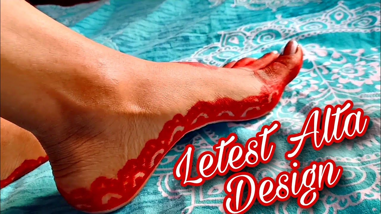 New Alta Design ️ Simple and Easy Stylish alta design || আলতা ডিজাইন ...