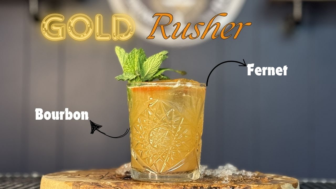 Gold Rusher - Tasty Riff On A Classic Cocktail! - YouTube