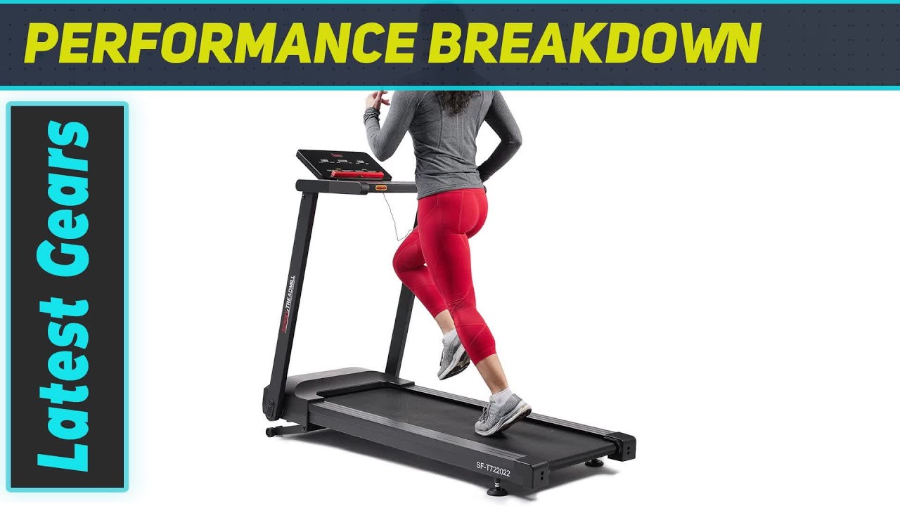 Sunny Health & Fitness Interactive Slim Folding Treadmill Review - YouTube