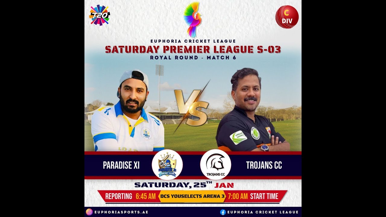 PARADISE XI VS TROJEN CC@ DCS YOUSELECTS ARENA, RAHMANIYAH - YouTube