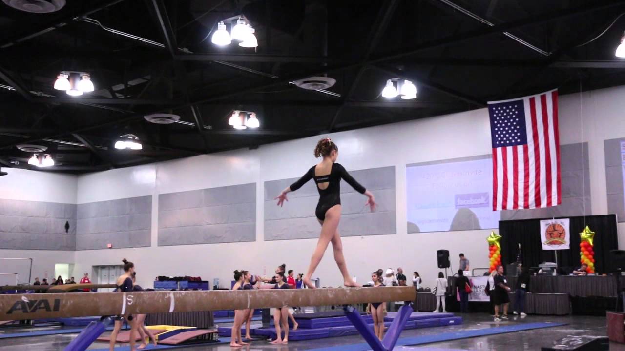 Aurora Huxman 2nd Beam Gliders Invitational 2015 Wildfire Gymnast Level ...