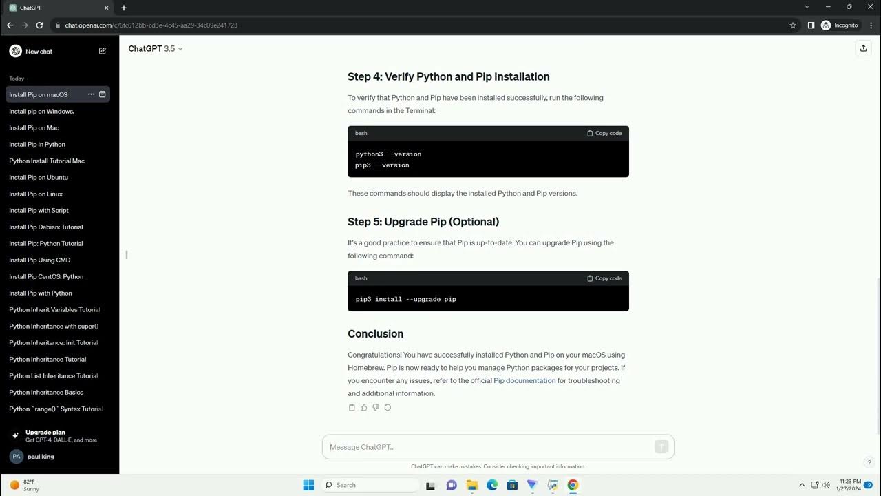 python install pip osx - YouTube