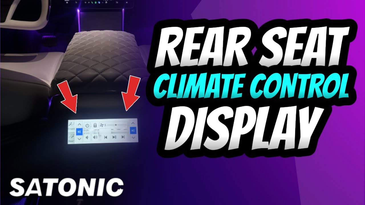 Tesla Model 3/Y Rear Climate Control Display by SATONIC Installation ...