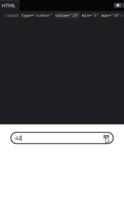 How To Set Range Of A Number Type Inputs Using Css Only #htmlinputs # ...