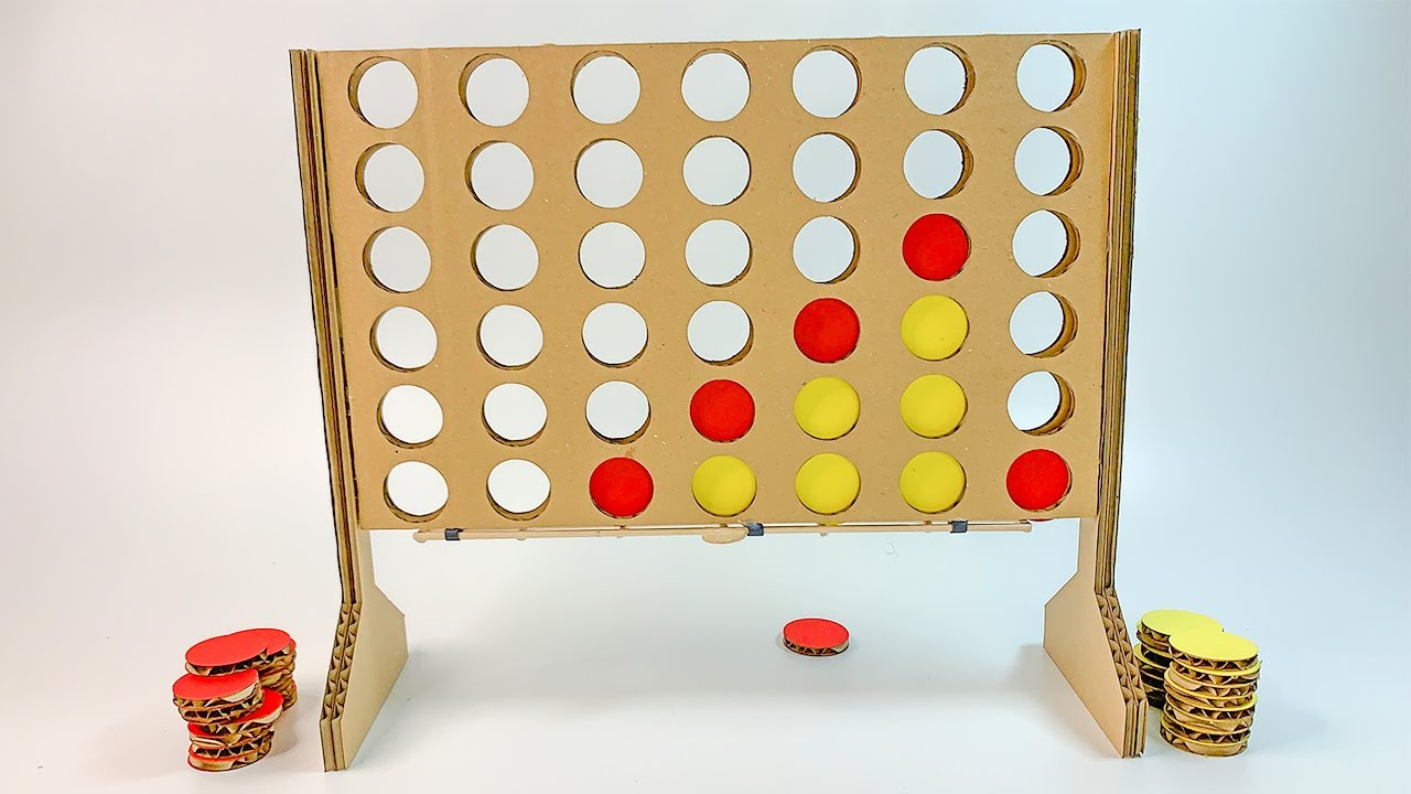 How To Make a Connect Four Cardboard Game | Smooth Crafts DIY - YouTube