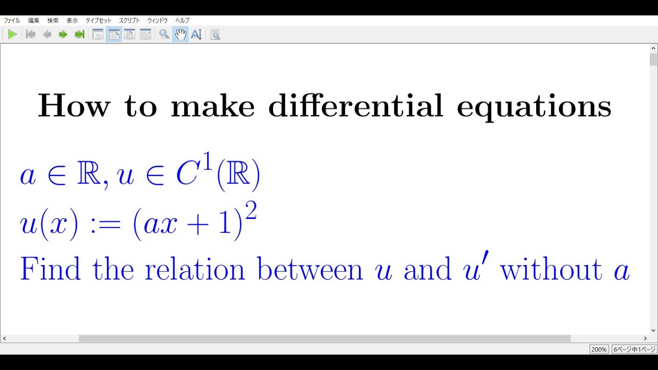 free topics 288 How to make differential equations - YouTube