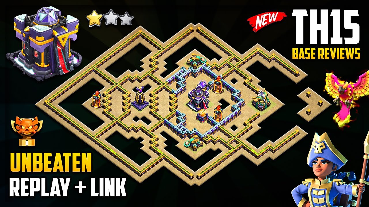 New TH15 War Base Link + Replays (Only 1 Star TH15 Base) | Unbeatable ...
