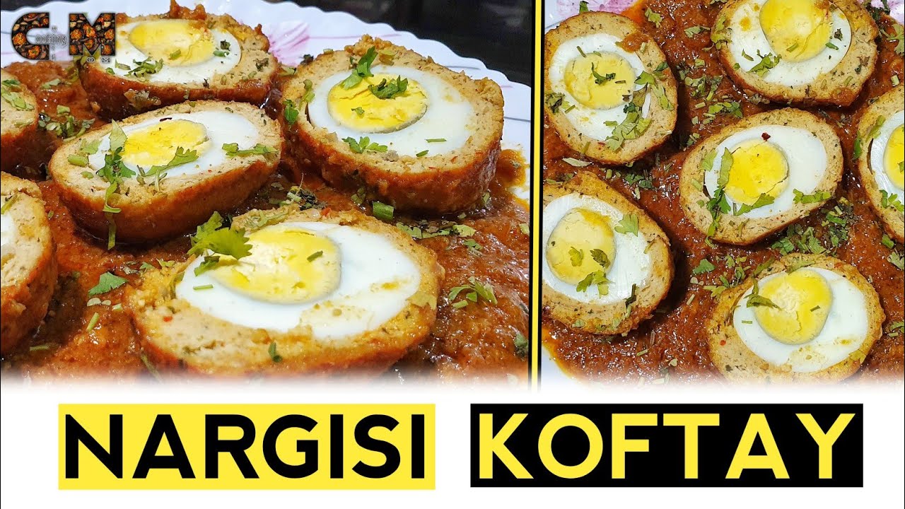 Nargisi Koftay/Meat Balls by cooking with MOM | Egg Koftay | Eid ...