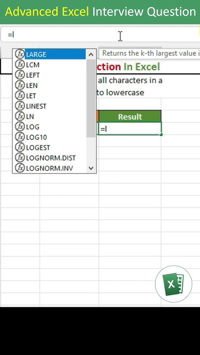 LOWER function in excel | LOWER formula in excel | excel interview questions excel tips and ...