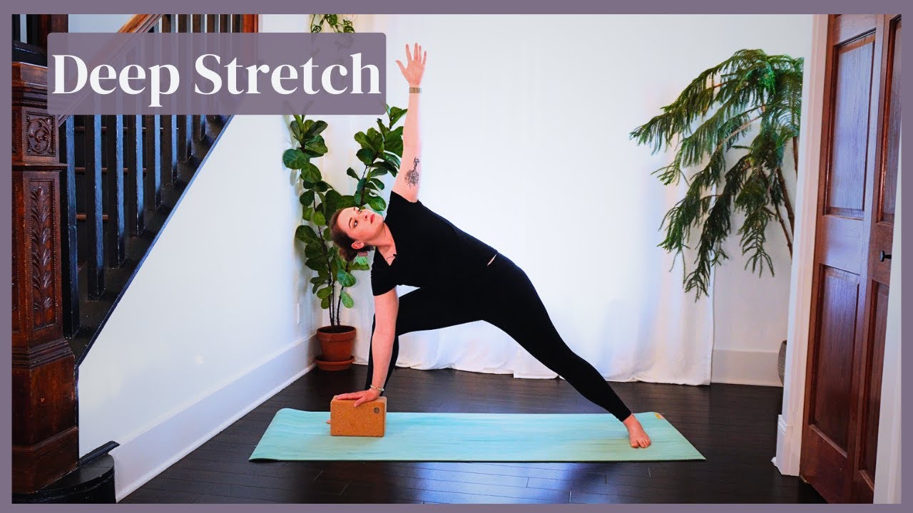 Deep Stretch Yoga With Props - 30 Minute Yoga Flow - Slow Flow For A ...