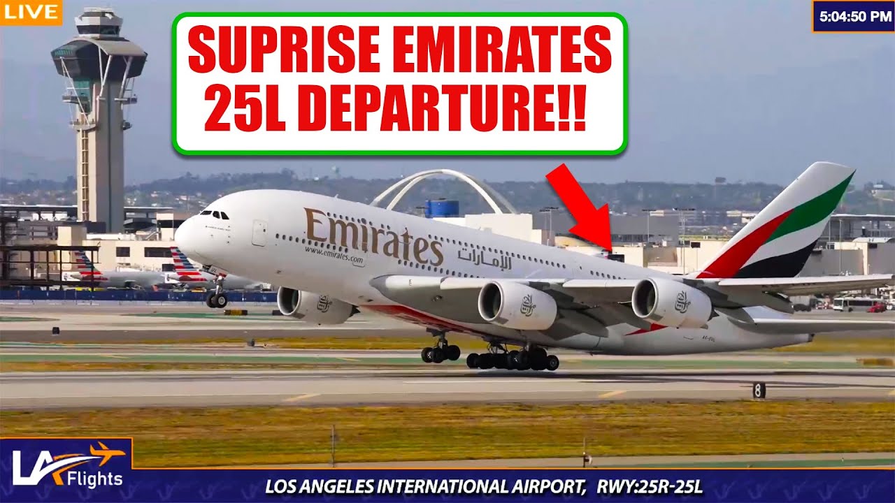 RARE EMIRATES A380 TAKE OFF! - YouTube