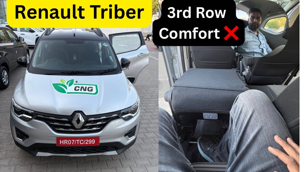 Renault Triber Seating Comfort test After CNG fitment |1st Row ☑️ 2nd ...