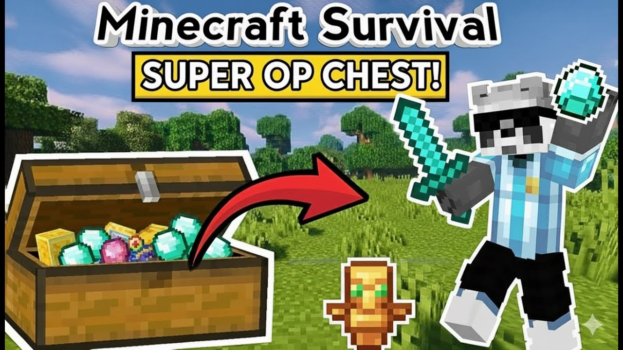 MINECRAFT, But The World is FULL Of SUPER OP CHESTS! - YouTube