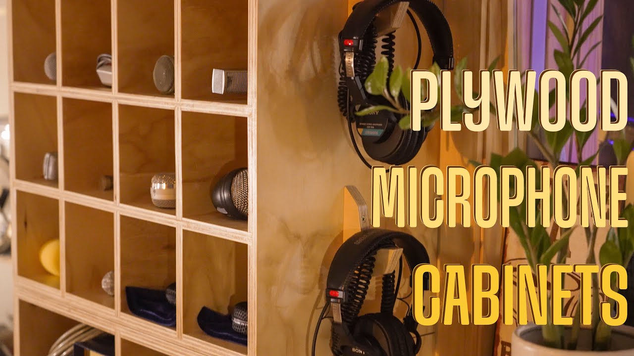 Plywood Microphone Cabinets and Recording Studio storage! - YouTube