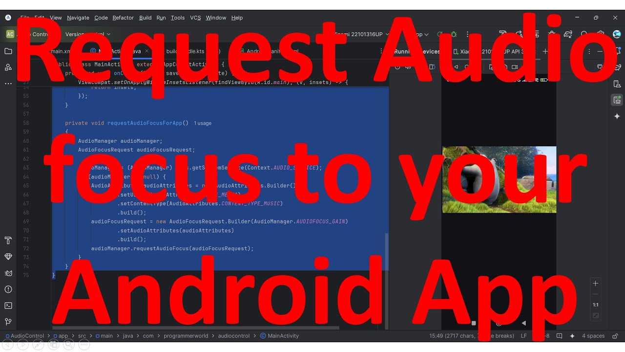 How to get control/ focus of audio to your video or music player ...
