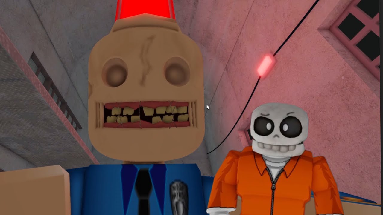 Escape Siren Cop's Prison! (SCARY OBBY) Undertale Sans Vs Siren Cop's ...