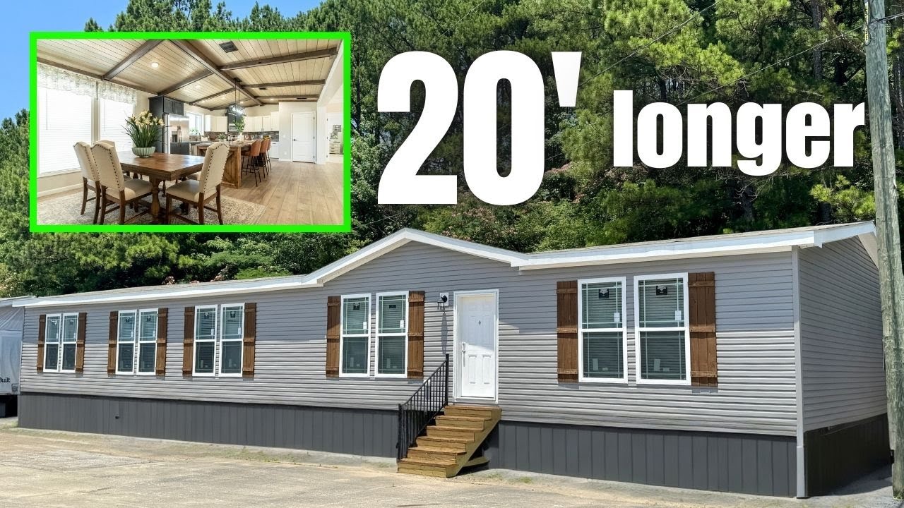 HUGE INSIDE! They extended this already BEAUTIFUL manufactured/modular ...