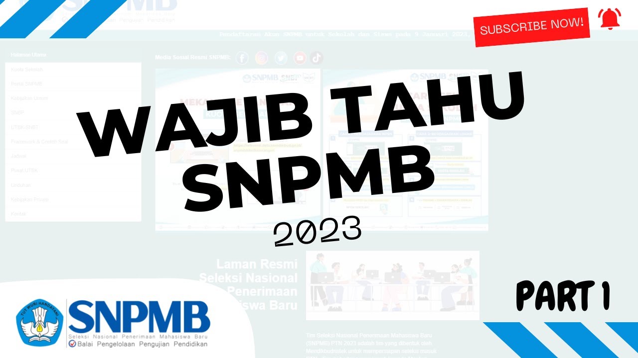 CARA dan JADWAL SNPMB 2023 part1 - YouTube
