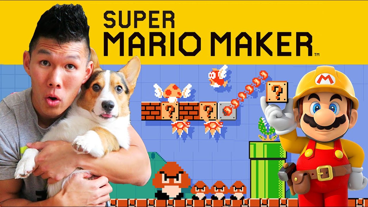 Super Mario Maker + CORGI GAMEPLAY - Playing Amiibo Levels - YouTube