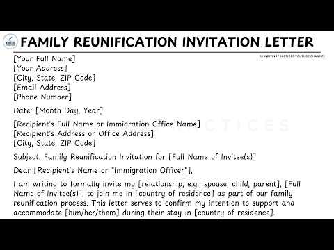 LETTER TEMPLATE How To Write A Family Reunification Invitation Letter Step Guide | Writing Practices