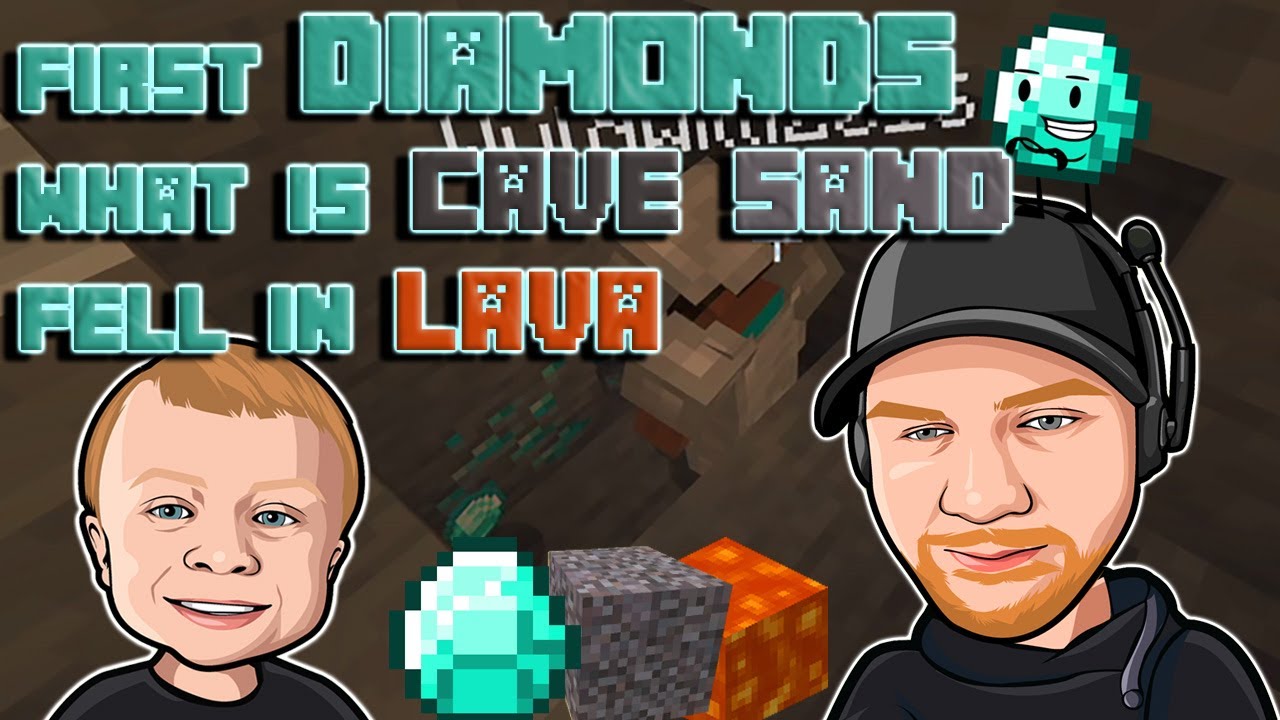 Father and Son first Diamonds in Minecraft. Fell in LAVA after getting ...