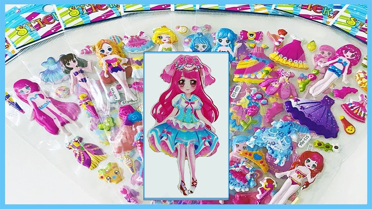 ASMR // Testing Reusable Dress-Up Sticker Dolls from Temu!! #4 - YouTube